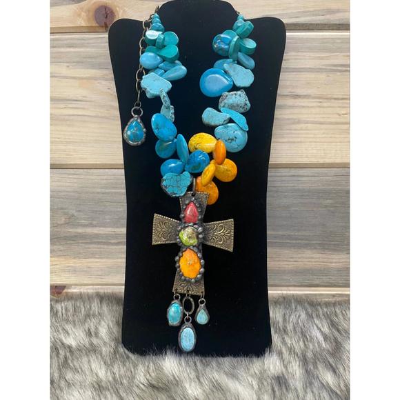 ART BY AMY LABBE | Jewelry | New Art By Amy Labbe Cross Necklace In ...